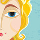 Blond Girl Face Part Close-up, Vectors | GraphicRiver