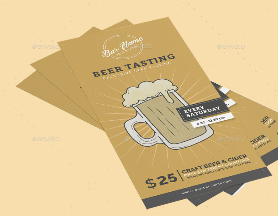 Beer Tasting Menu and Flyer, Print Templates | GraphicRiver