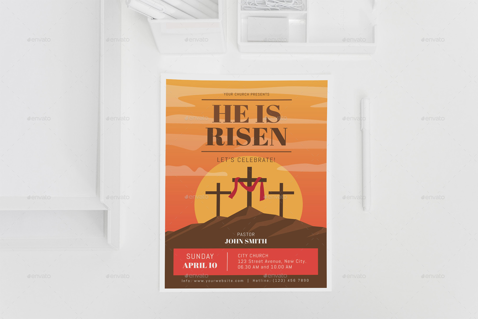 He is Risen Flyers Template, Print Templates | GraphicRiver