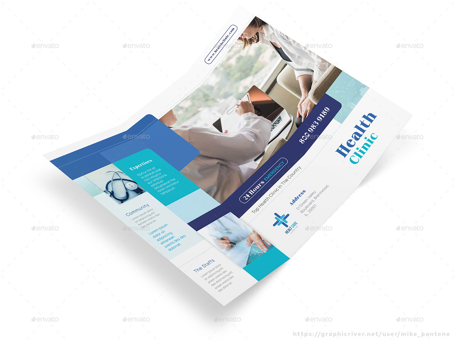 Health Clinic Print Bundle, Print Templates | GraphicRiver