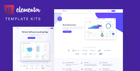 Startly Template Kit for Startups, SaaS & Software by surjithctly ...