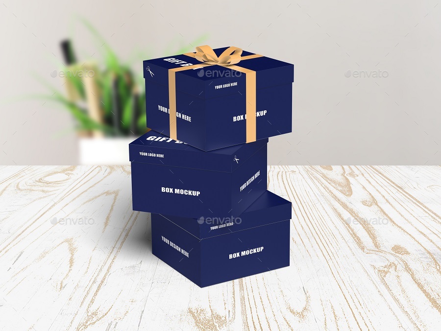 Gift Box Mock-Up, Graphics | GraphicRiver