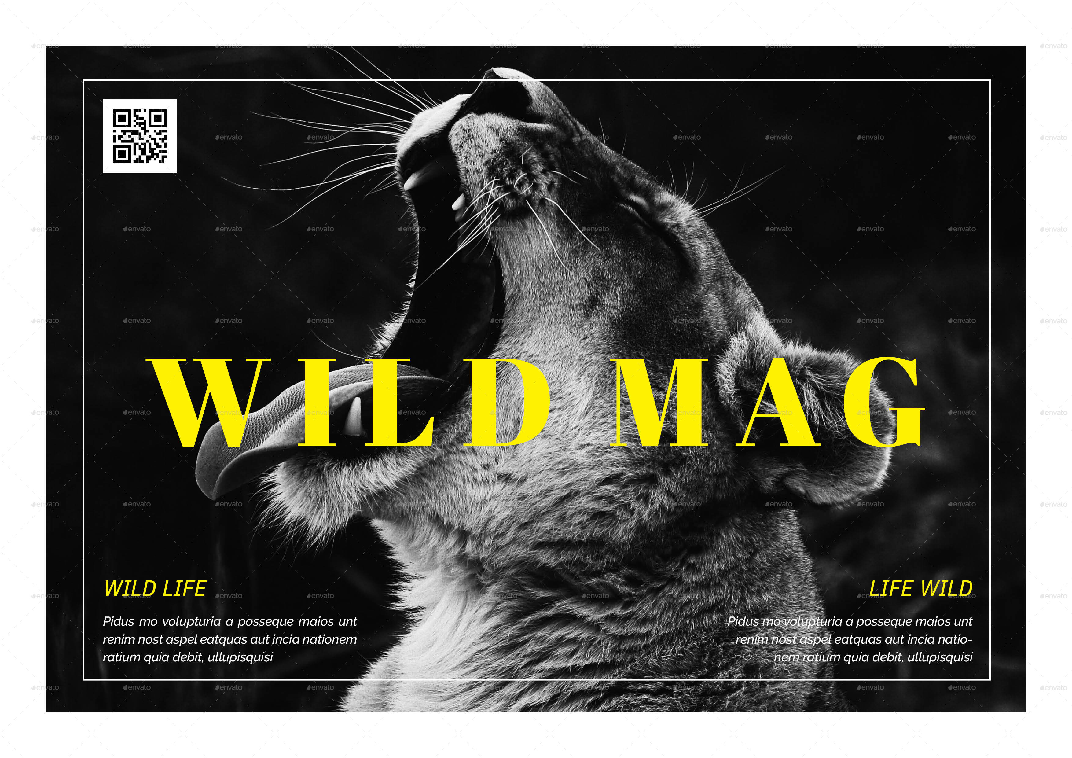 Wildlife Magazine Template, Print Templates | GraphicRiver