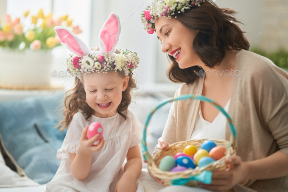 Family celebrating Easter. Stock Photo by choreograph | PhotoDune