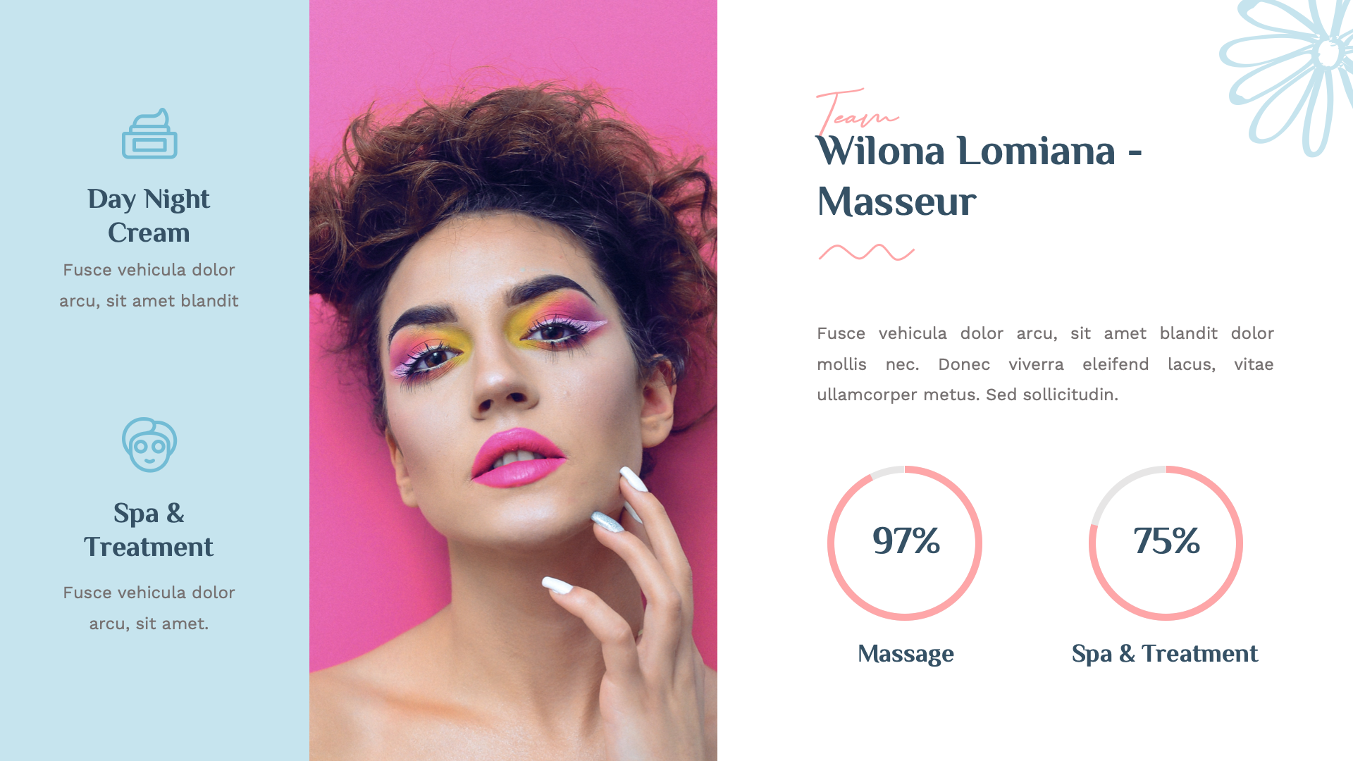 Eviana - Beauty & Cosmetic Powerpoint Template, Presentation Templates