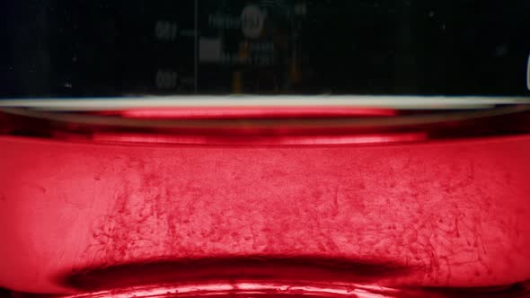 Blood Particles Dissolving in Water. Blood Cells Moving in Test Tube ...