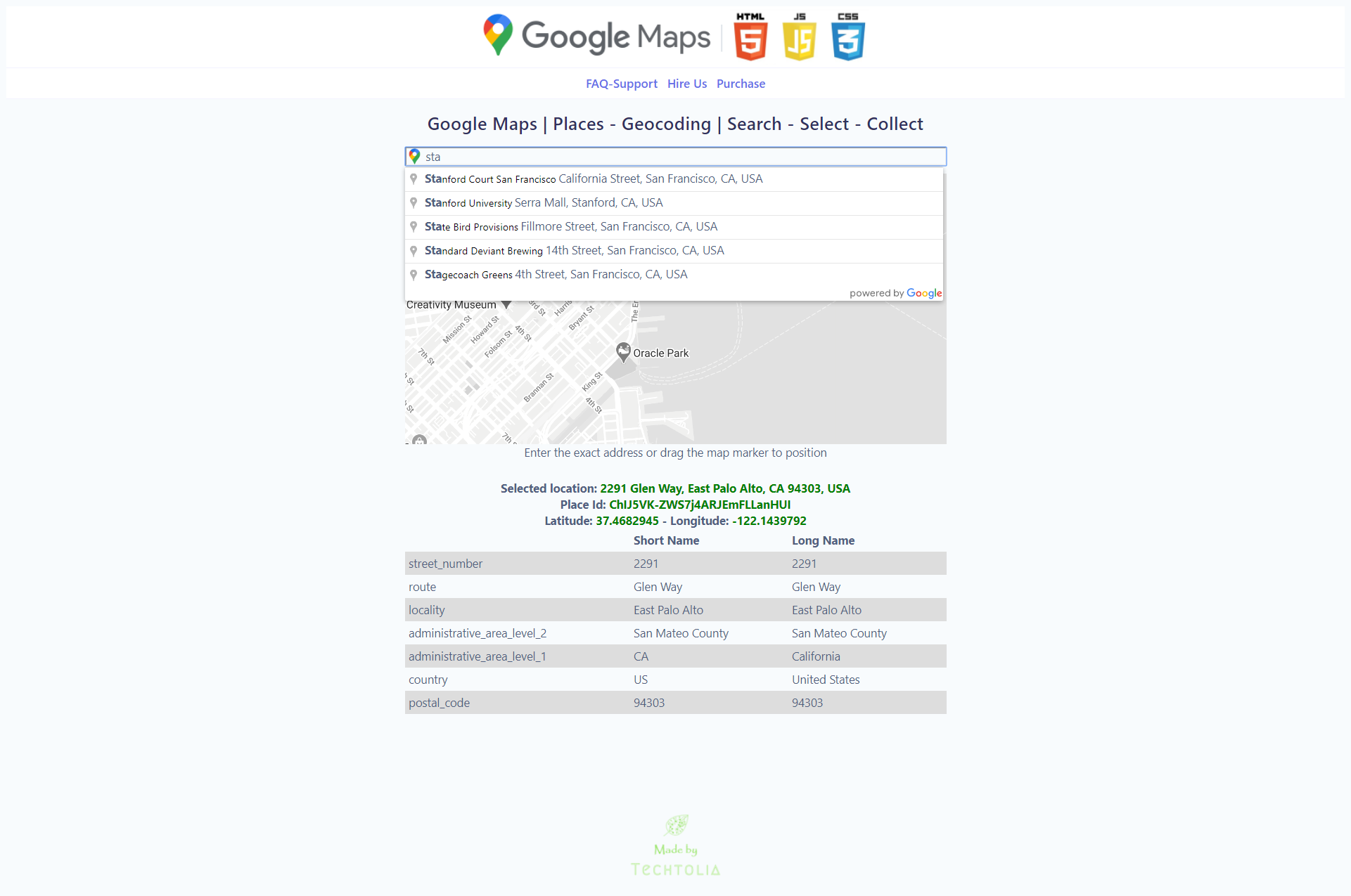 Google Maps | Places - Geocoding | Search - Select - Collect by Techtolia