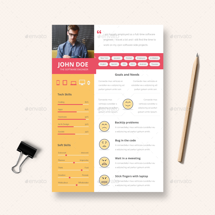 UX Workflow - Proto-Persona Cards - Volume 01, Print Templates ...
