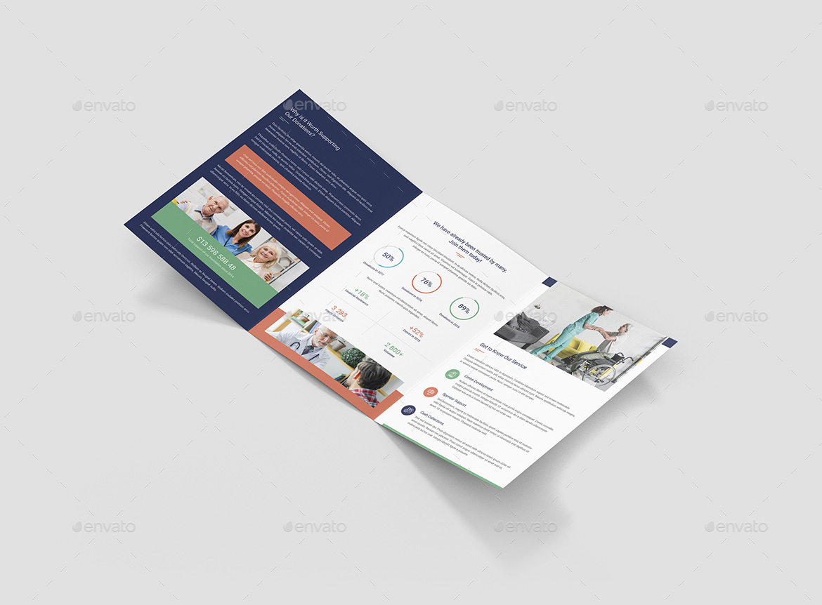 Senior Care – Brochures Bundle Print Templates 8 in 1, Print Templates