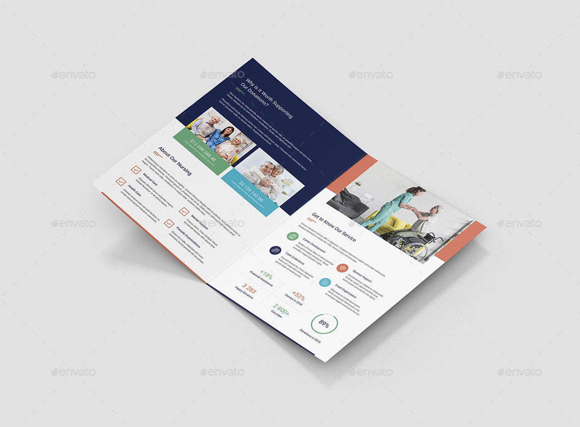 Senior Care – Brochures Bundle Print Templates 8 in 1, Print Templates