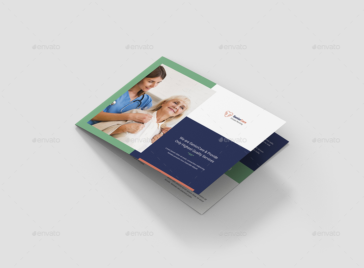 Senior Care – Brochures Bundle Print Templates 8 in 1, Print Templates