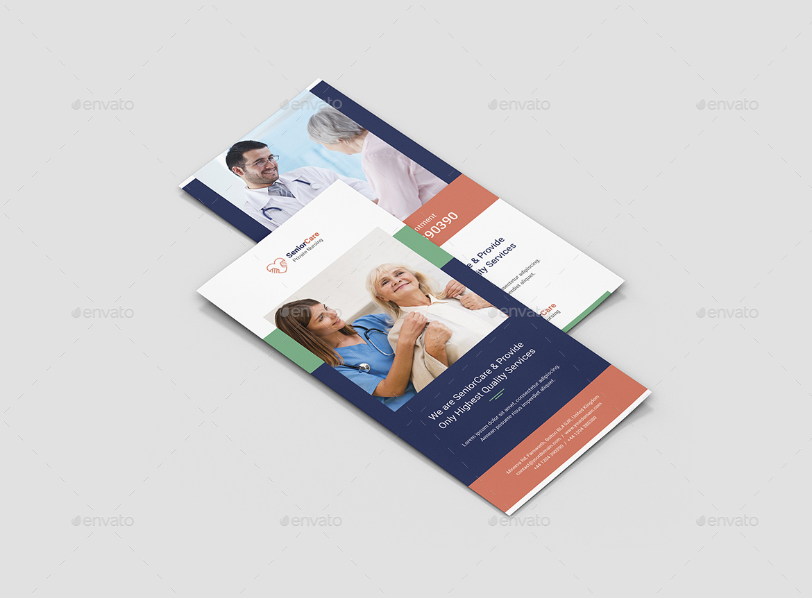 Senior Care – Brochures Bundle Print Templates 8 in 1, Print Templates