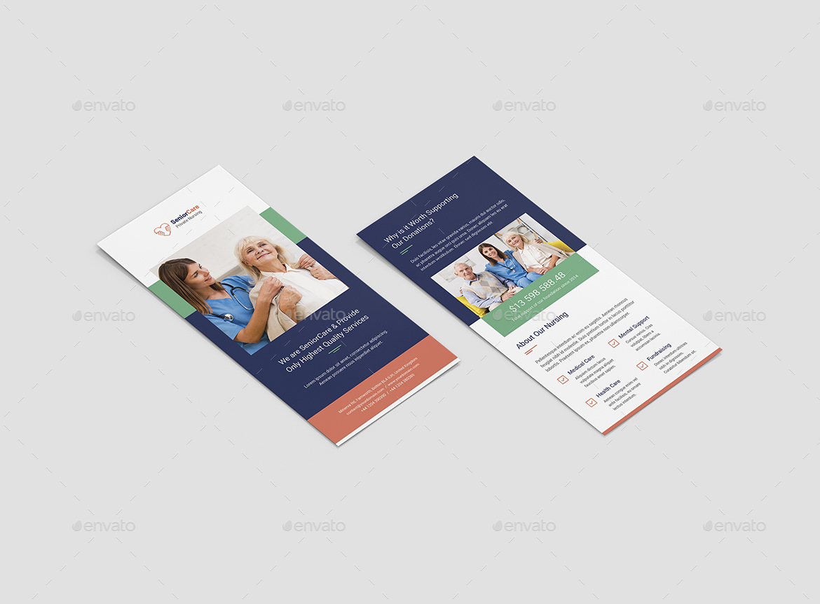 Senior Care – Brochures Bundle Print Templates 8 in 1, Print Templates