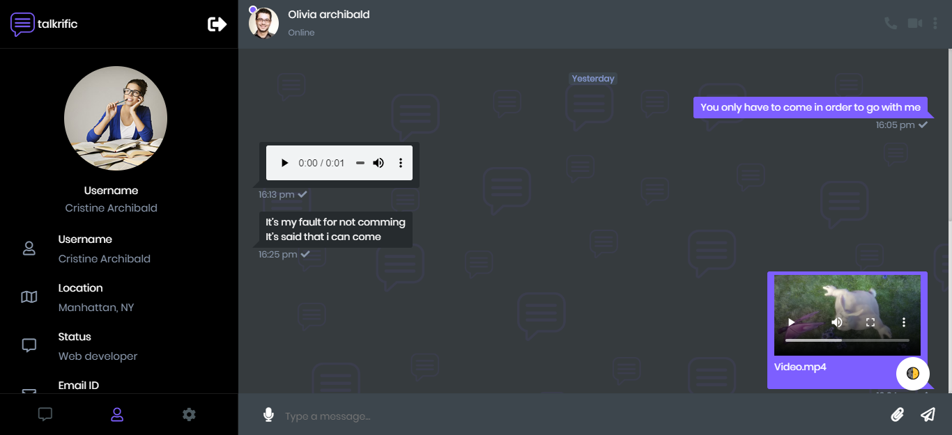 talkrific - Clean & responsive Chat Platform by MrWheel7 | CodeCanyon