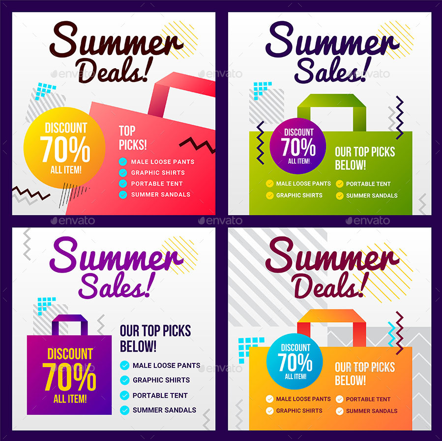 Sales Social Media Post, Web Elements | GraphicRiver