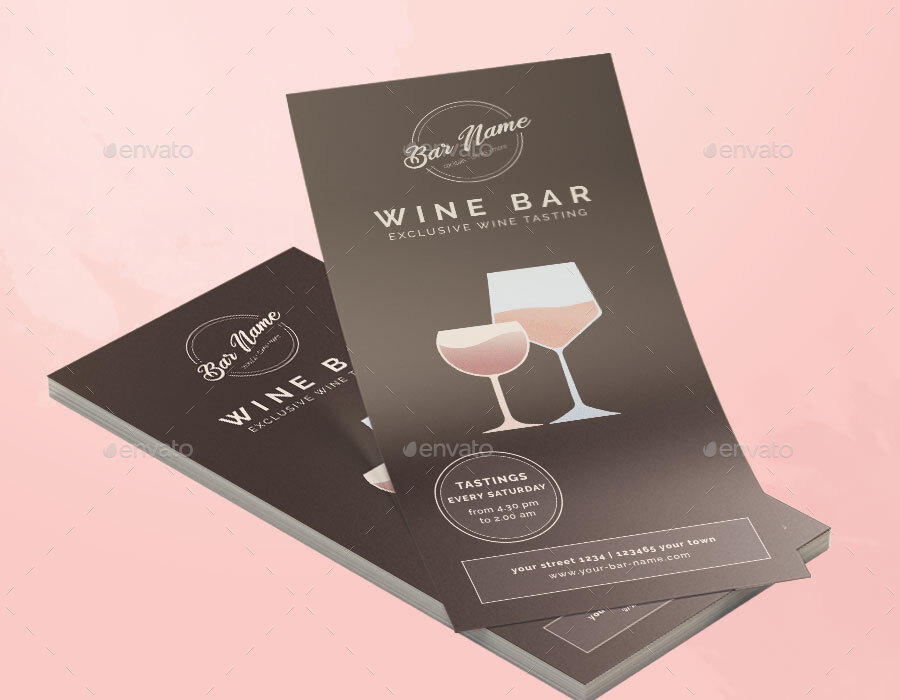 Classy Wine Bar Menu, Print Templates | GraphicRiver