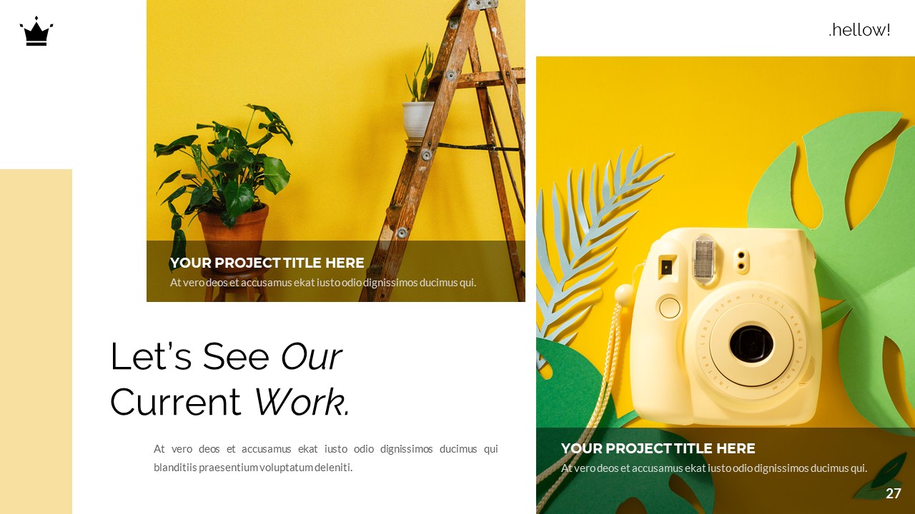 Hellow - Clean Presentation Google Slide Template, Presentation Templates