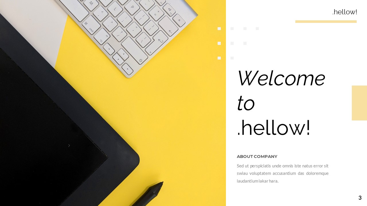 Hellow - Clean Presentation Google Slide Template, Presentation Templates