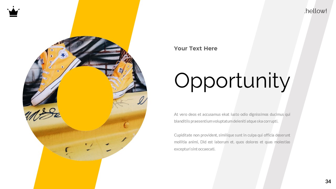 Hellow - Clean Presentation Google Slide Template, Presentation Templates