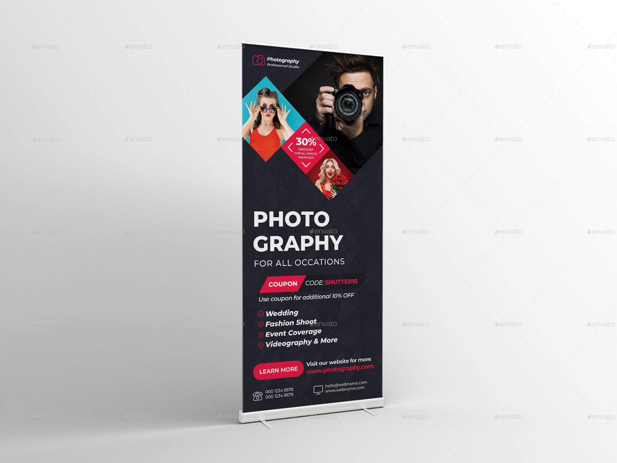 Photography Roll-up Banner, Print Templates | GraphicRiver