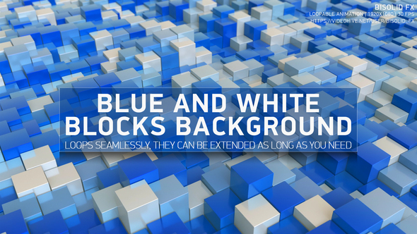 Abstract Blue And White Blocks Background, Motion Graphics | VideoHive