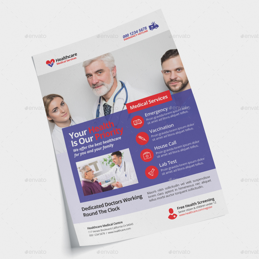 Medical and Doctor Flyer Templates, Print Templates | GraphicRiver