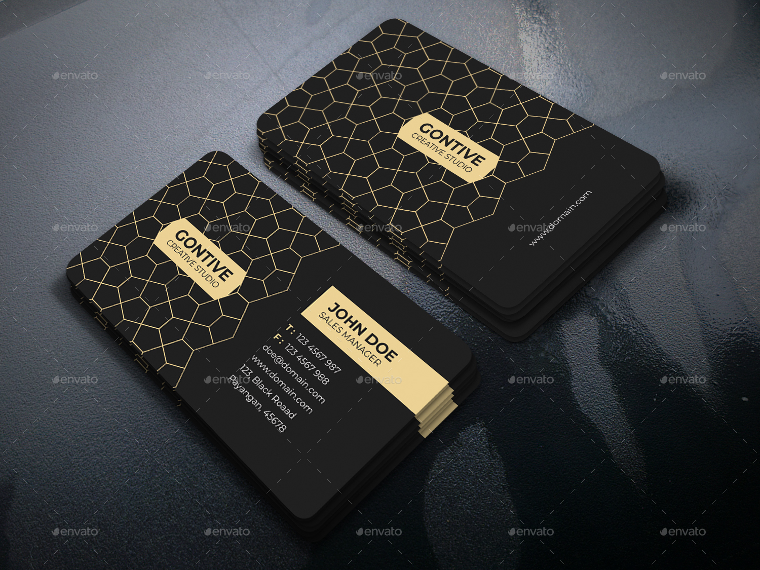 Gold Business Card, Print Templates | GraphicRiver