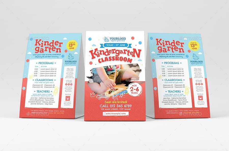 Kindergarten Flyer Template, Print Templates | GraphicRiver