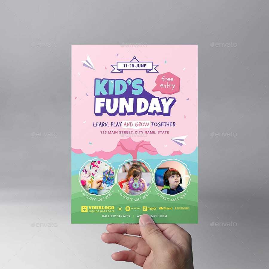 Kid's Fun Day Flyer Template, Print Templates | GraphicRiver