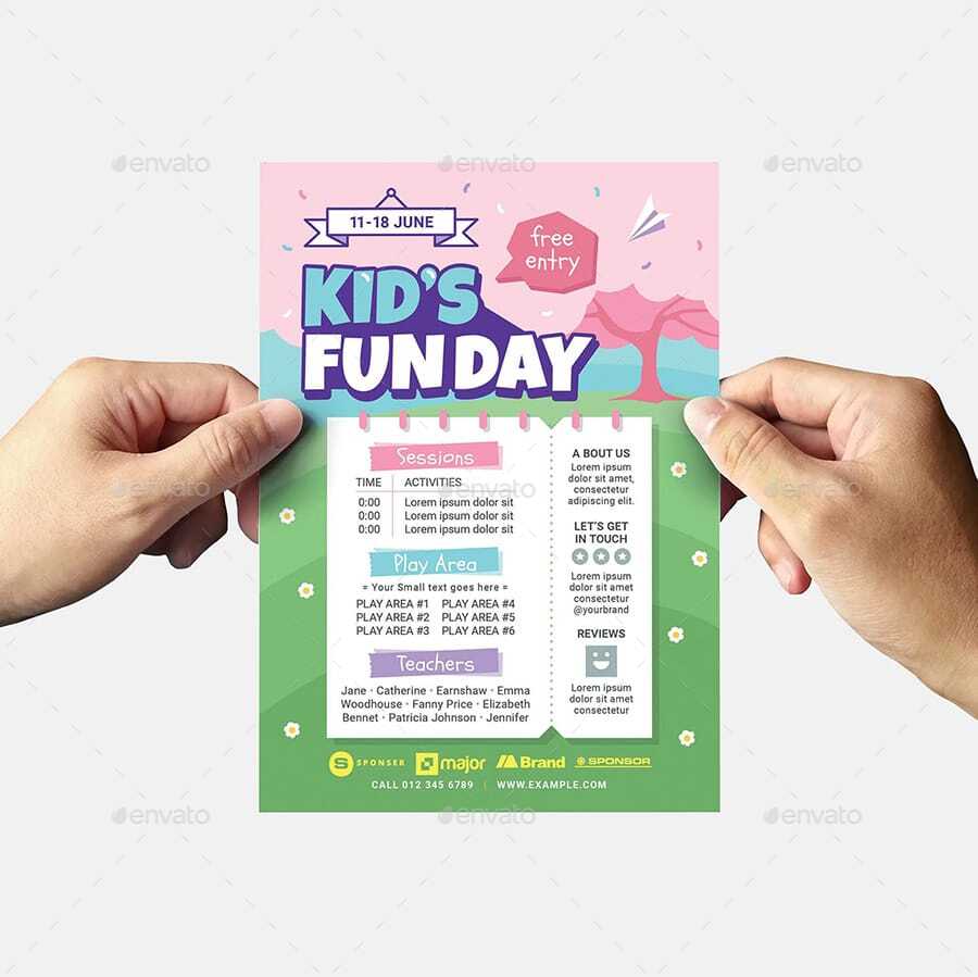 Kid's Fun Day Flyer Template, Print Templates | GraphicRiver