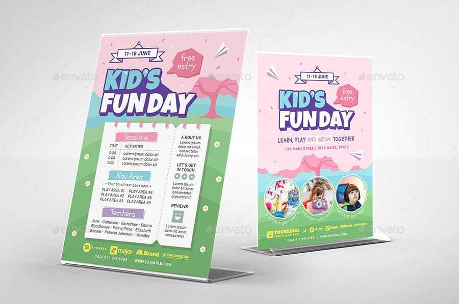 Kid's Fun Day Flyer Template, Print Templates | GraphicRiver