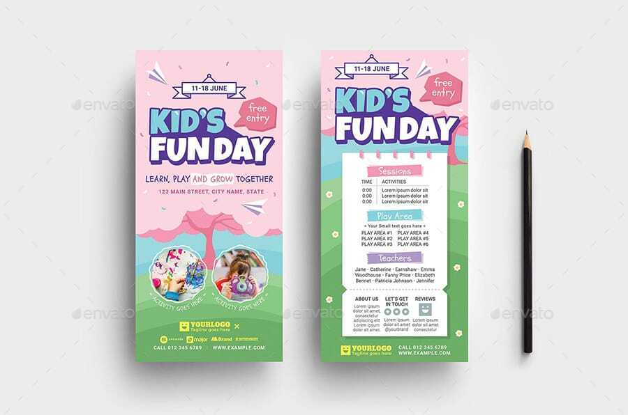 Kid's Fun Day Flyer Template, Print Templates | GraphicRiver