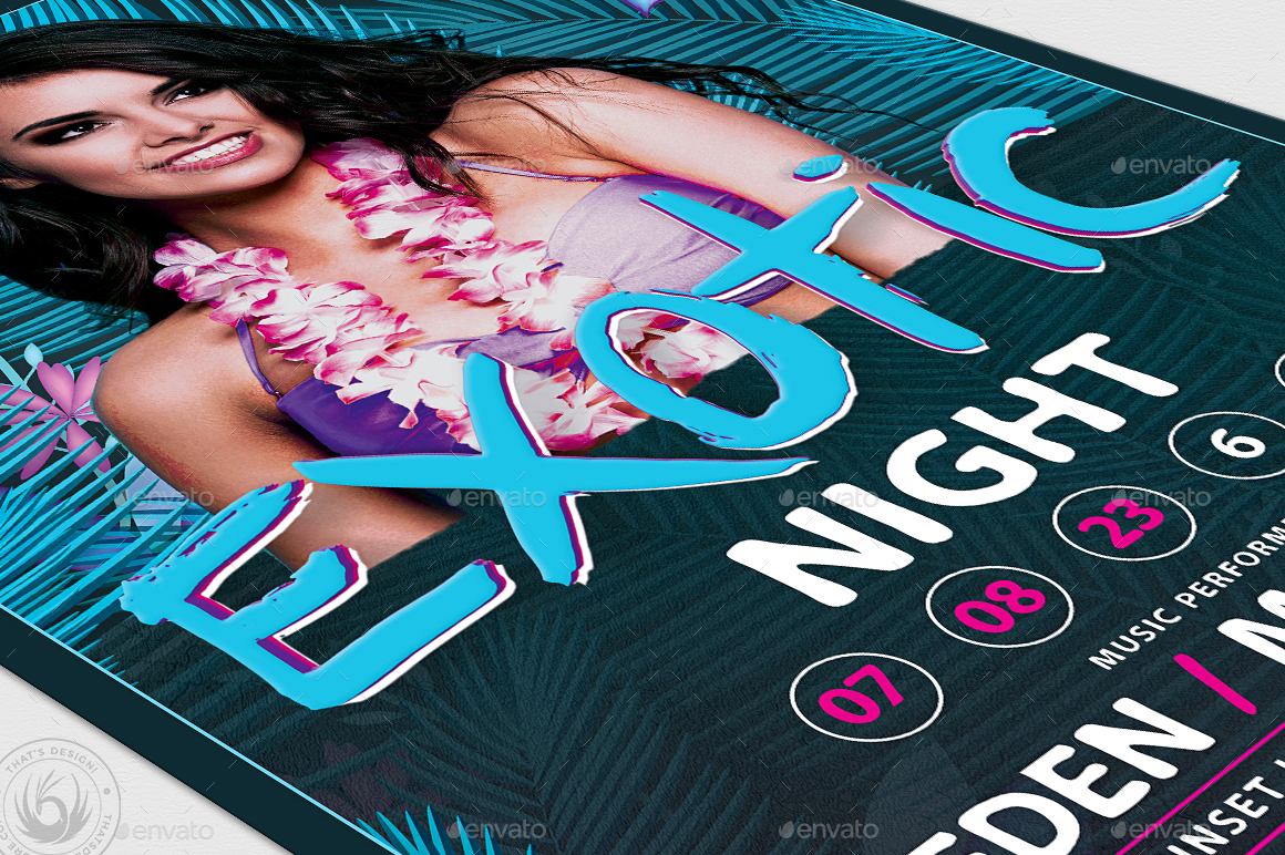 Exotic Night Flyer Template, Print Templates | GraphicRiver