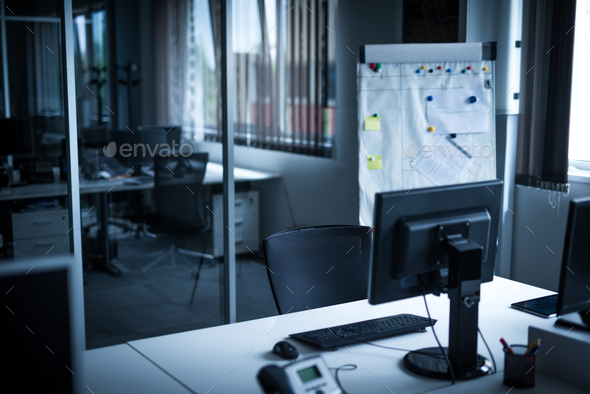Empty work space Stock Photo by bernardbodo | PhotoDune