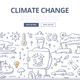 Climate Change Doodle Concept, Vectors | GraphicRiver