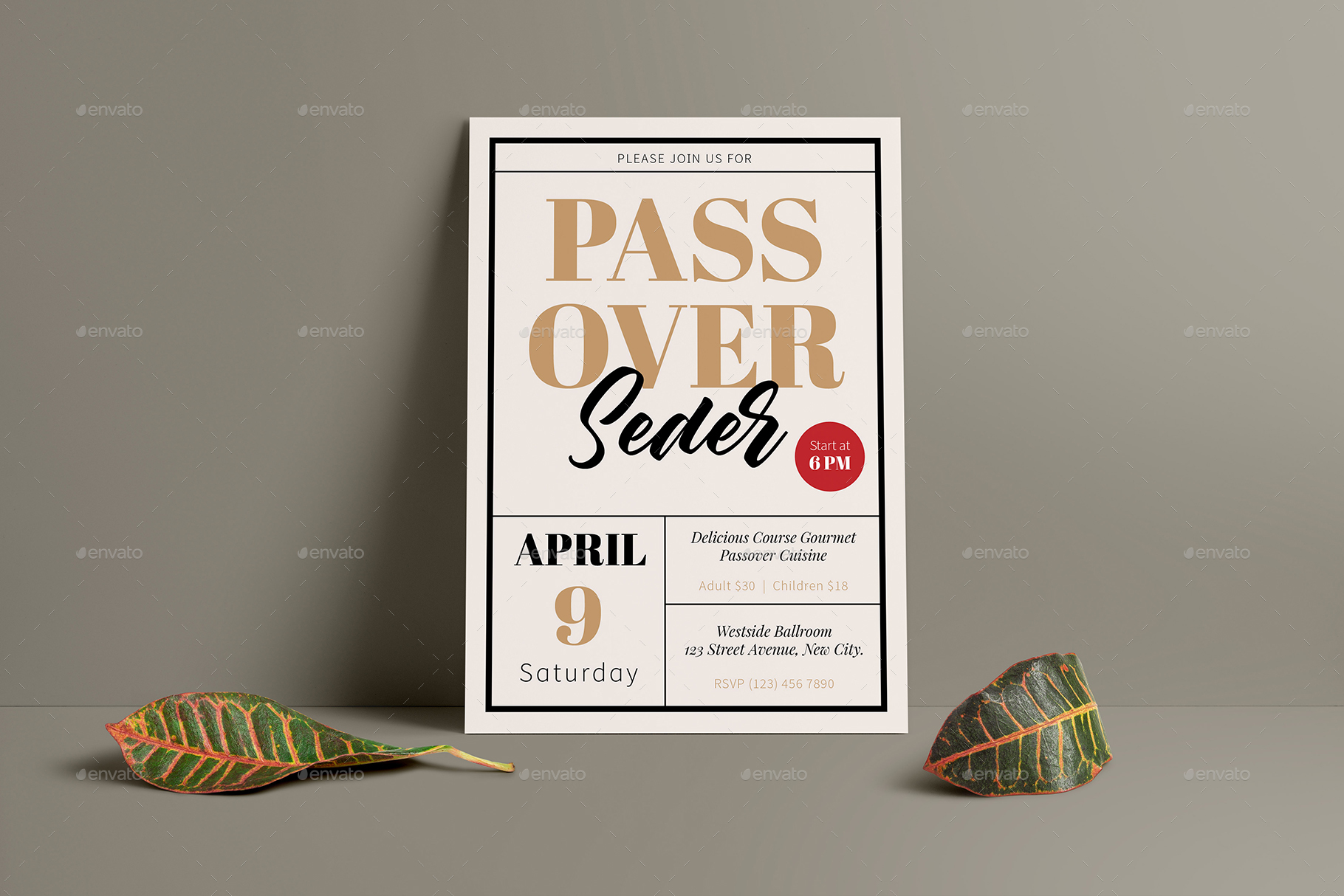 Passover Seder flyers Template, Print Templates | GraphicRiver
