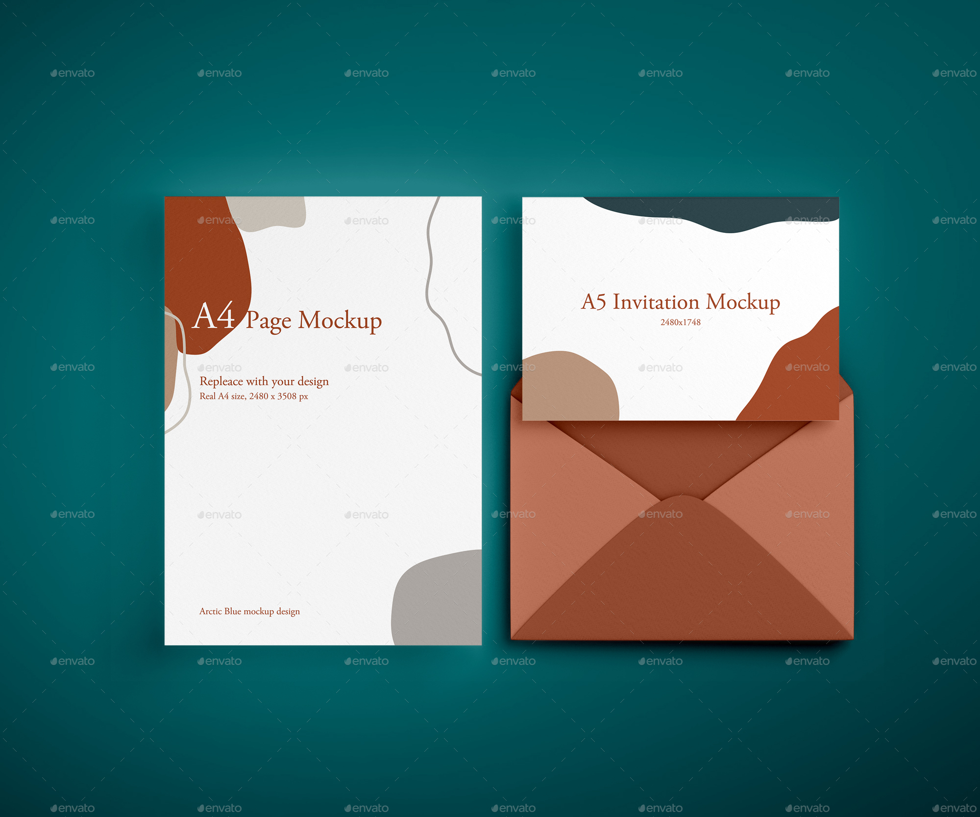 A4 & Invitation Mockup, Graphics | GraphicRiver