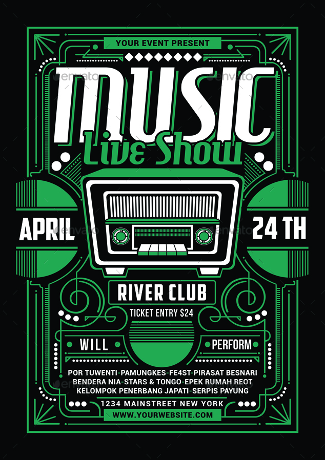 Music Live Show, Print Templates | GraphicRiver