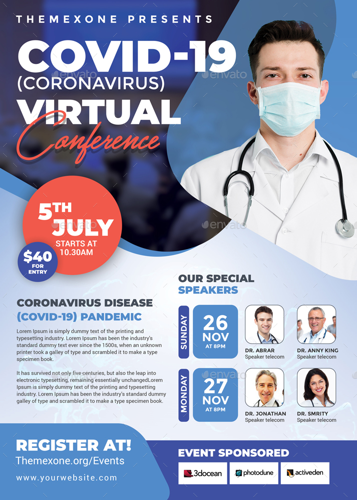 Virtual Conference Flyer, Print Templates | GraphicRiver