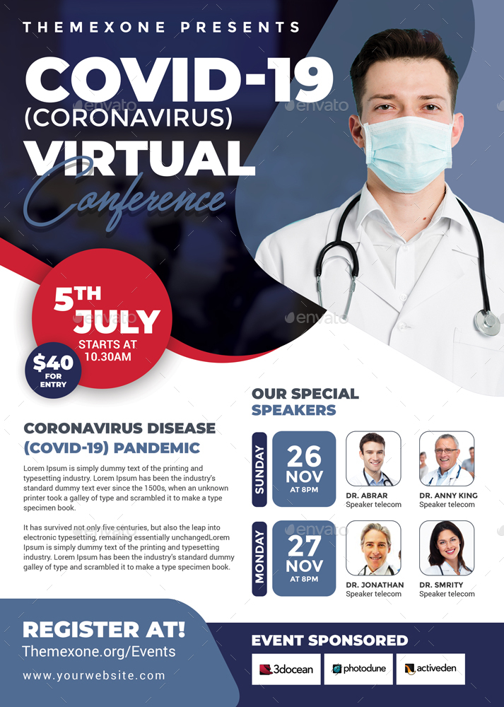 Virtual Conference Flyer, Print Templates | GraphicRiver