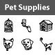 Pet Supplies Outlines Vector Icons, Icons | GraphicRiver