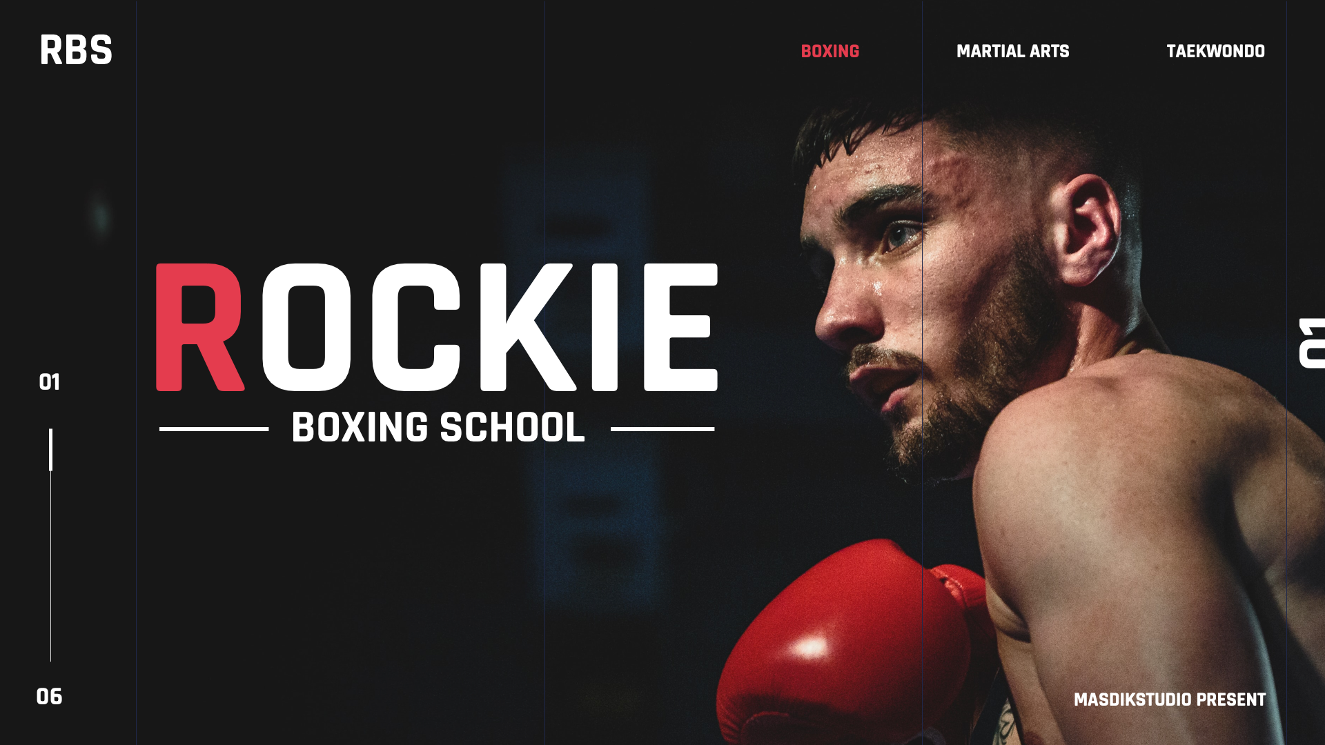 ROCKIE - Boxing & Martial Art Powerpoint Template, Presentation Templates