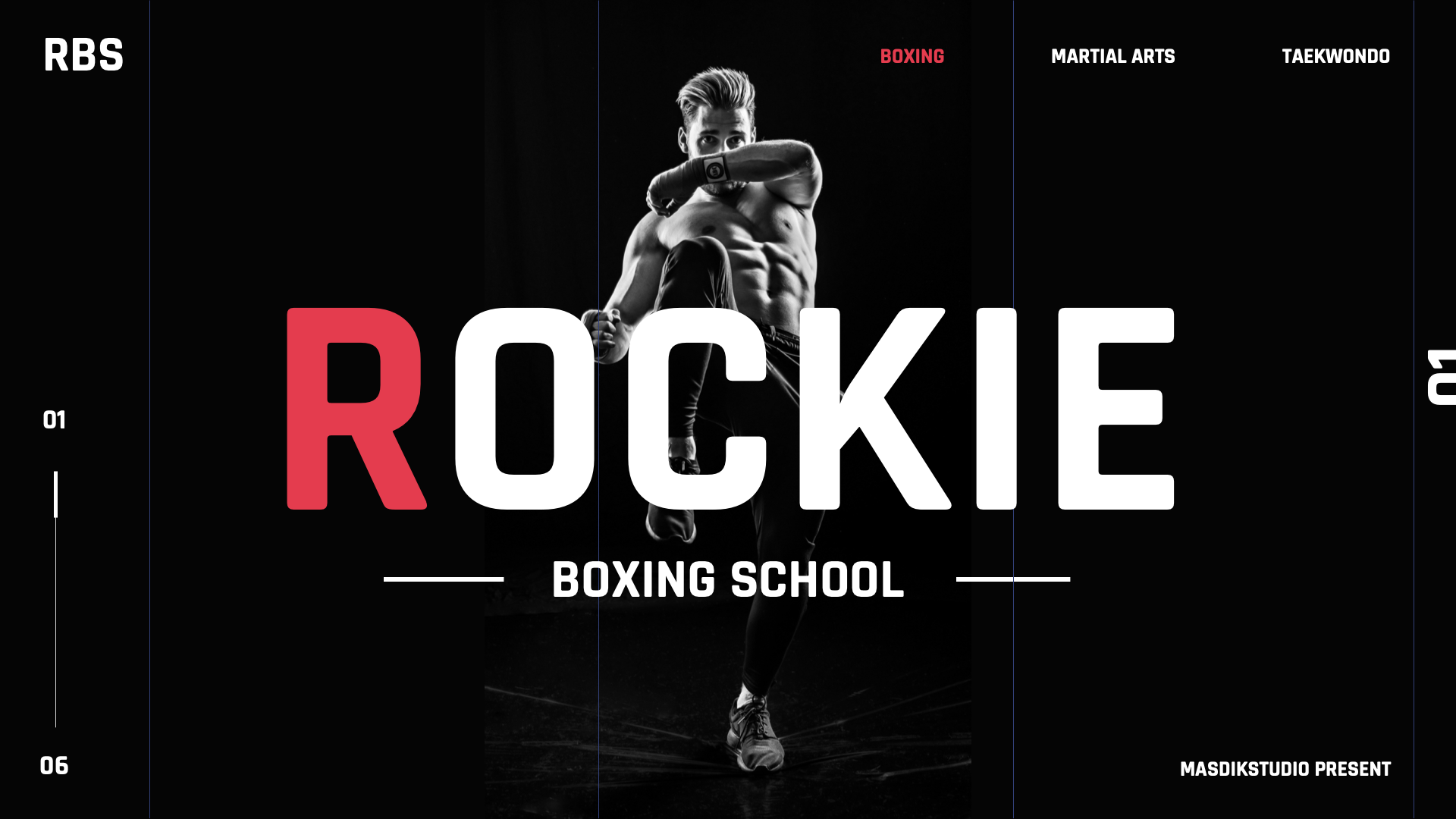 ROCKIE - Boxing & Martial Art Powerpoint Template, Presentation Templates