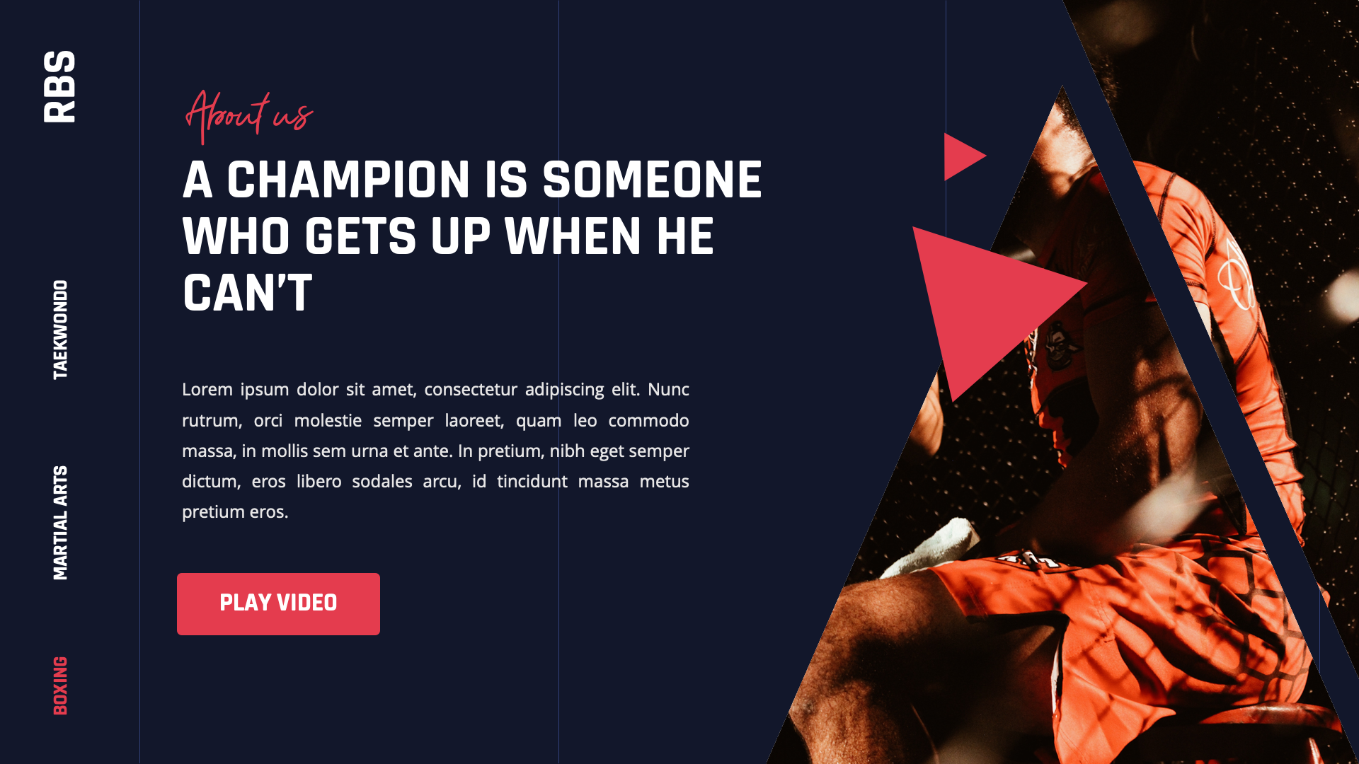 ROCKIE - Boxing & Martial Art Powerpoint Template, Presentation Templates