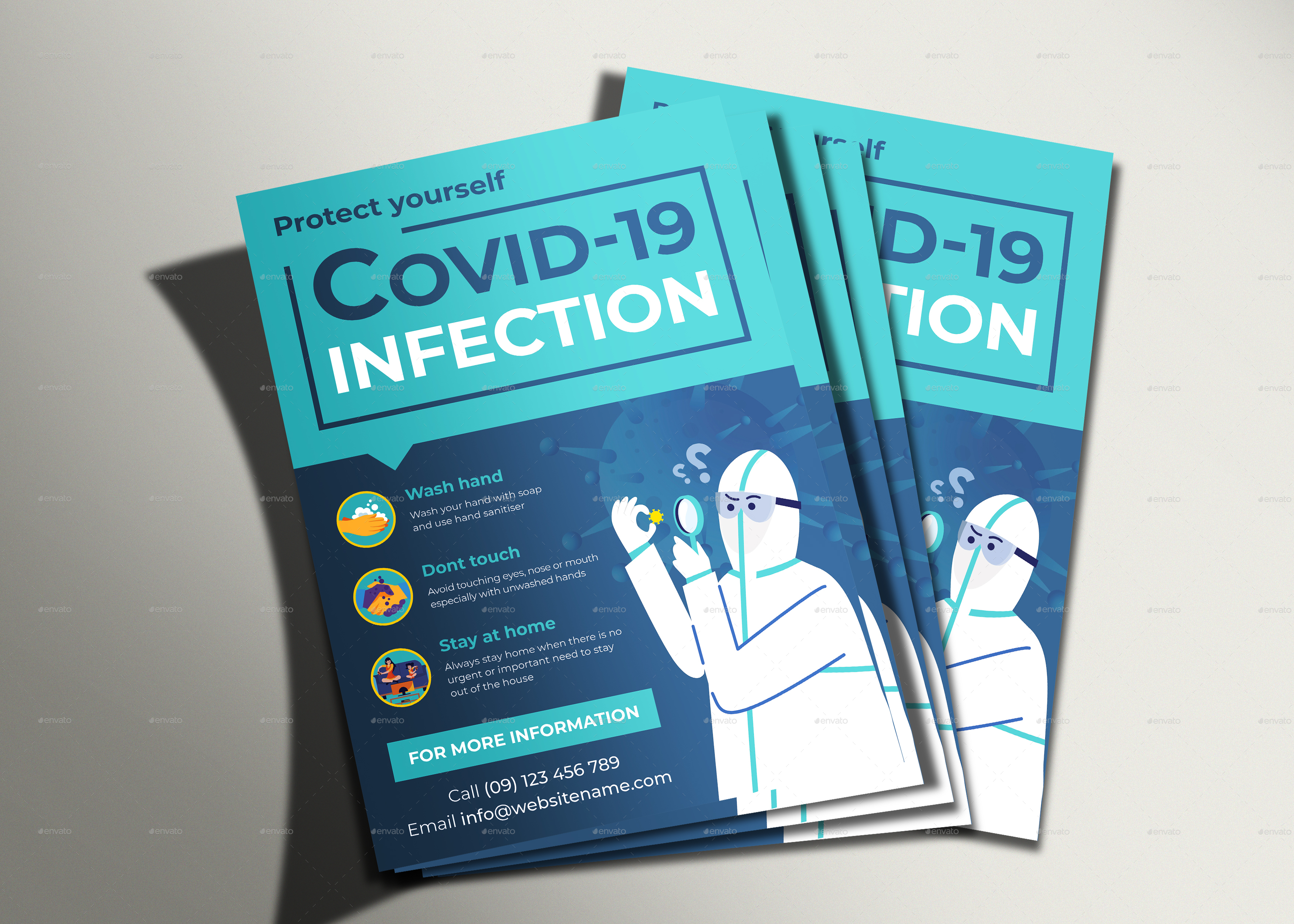 Virus Campaign Flyer Templates, Print Templates | GraphicRiver