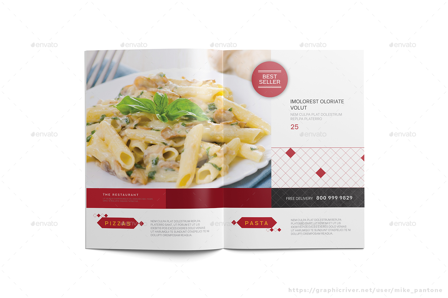 Pizza Restaurant Menu Book, Print Templates | GraphicRiver