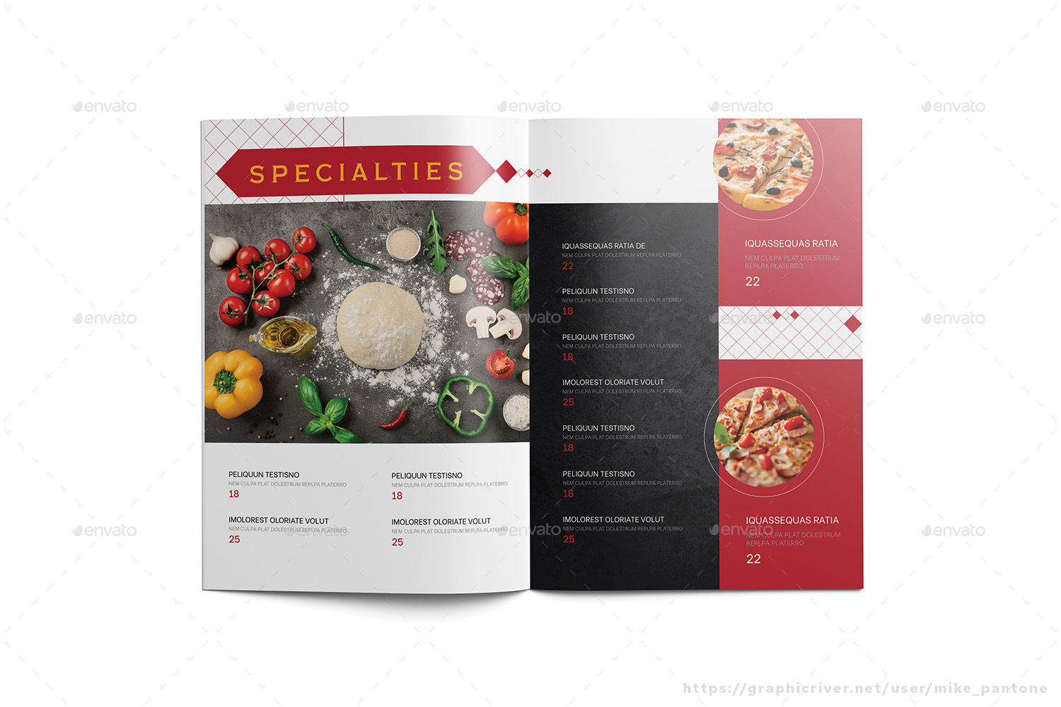 Pizza Restaurant Menu Book, Print Templates | GraphicRiver