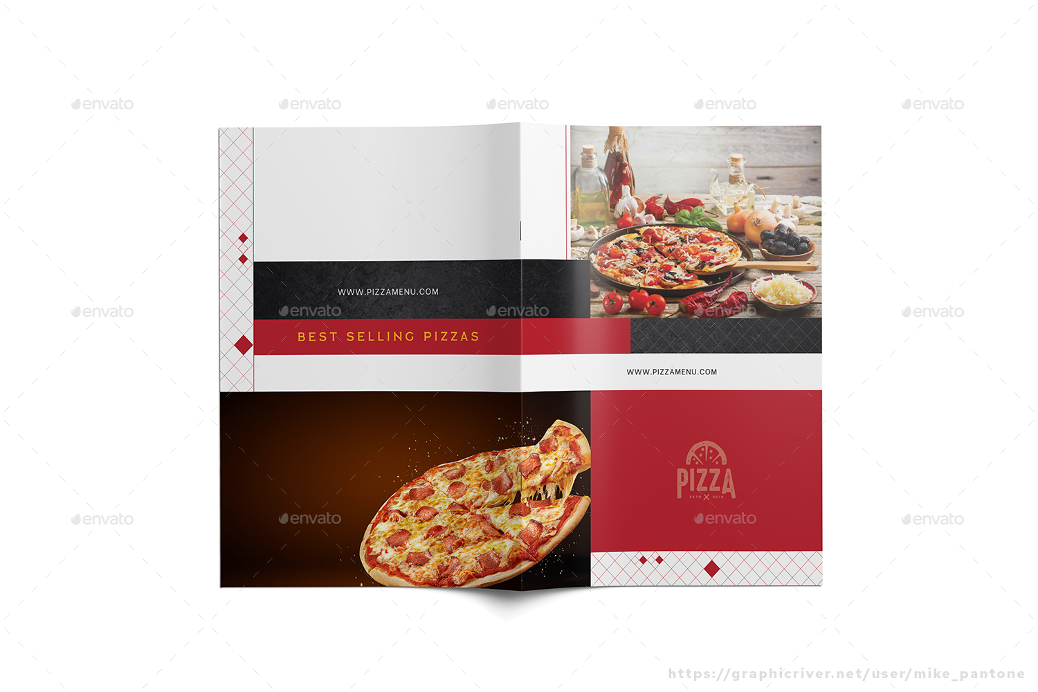 Pizza Restaurant Menu Book, Print Templates | GraphicRiver