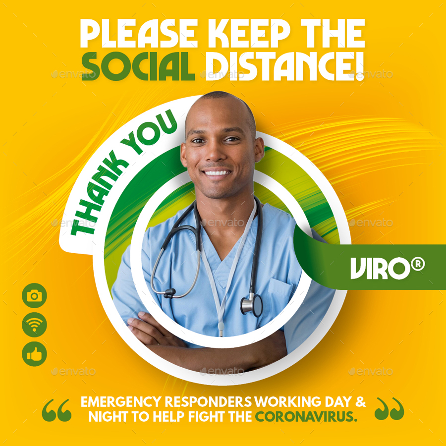 Covid Coranavirus Social Media Templates, Web Elements | GraphicRiver