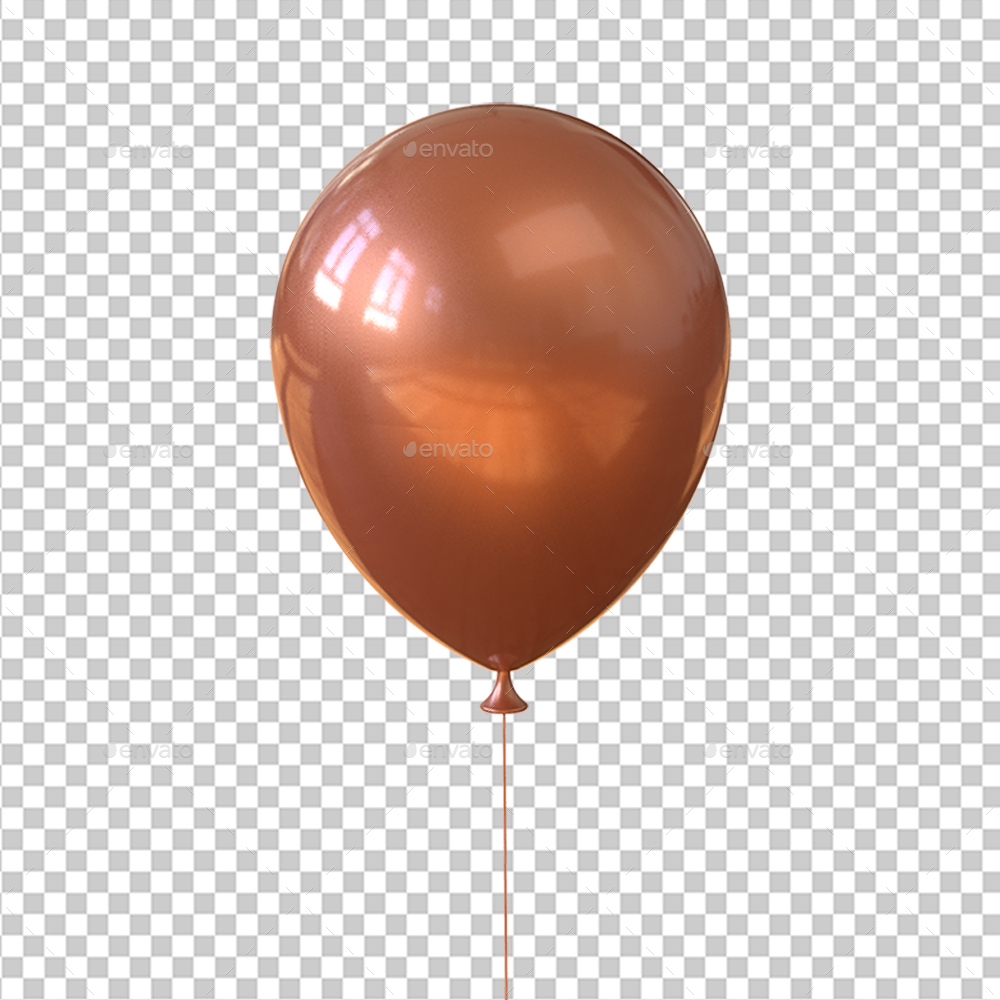 Metallic Balloons 3d Render, Graphics | GraphicRiver